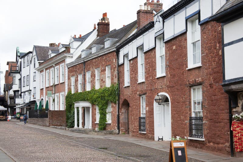 Buildings on Cathedral Close in Exeter, Devon in the UK Editorial Image ...