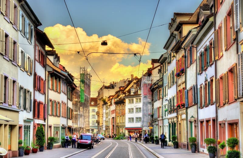 Buildings in the City Centre of Basel Stock Image - Image of design ...