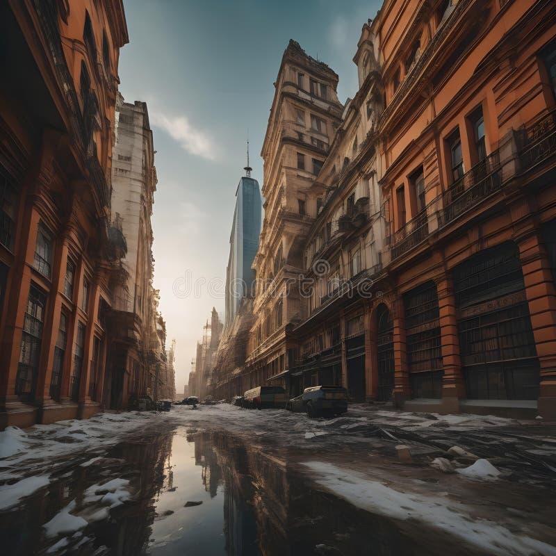 Buildings in the City of London, Generative Ai Stock Illustration ...