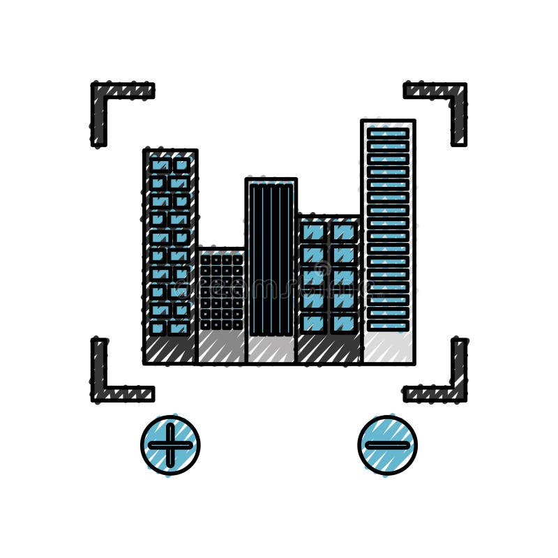 Buildings Cityscape Scene with Target Stock Vector - Illustration of ...