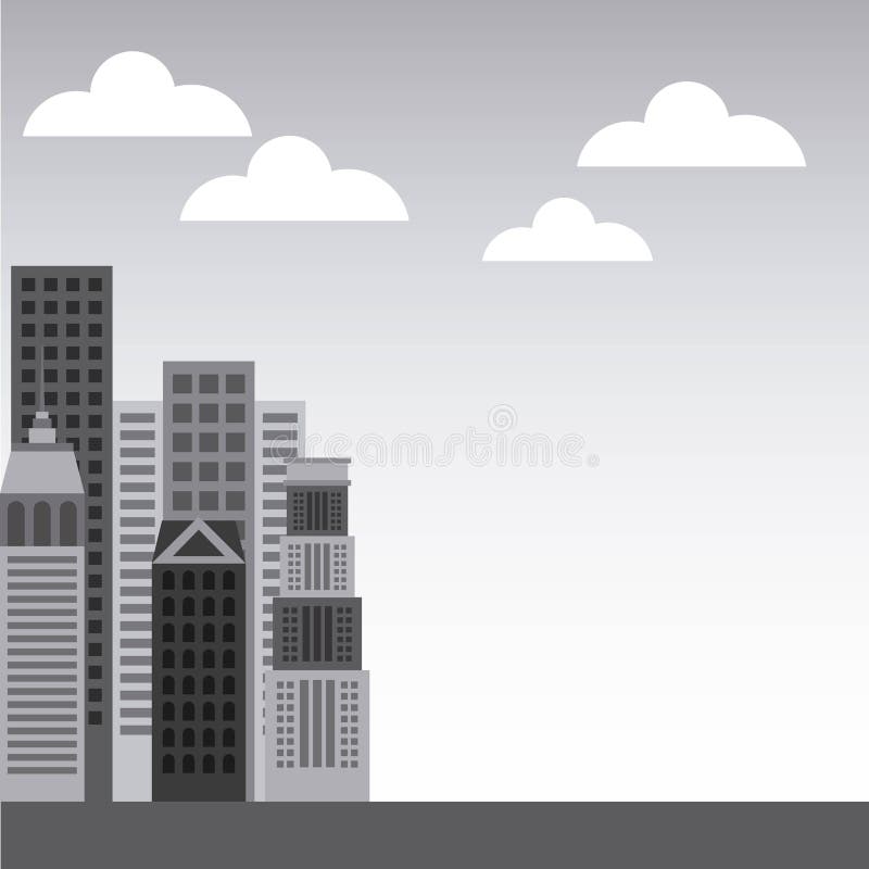 Buildings Cityscape Skyline Icon Stock Illustration - Illustration of ...