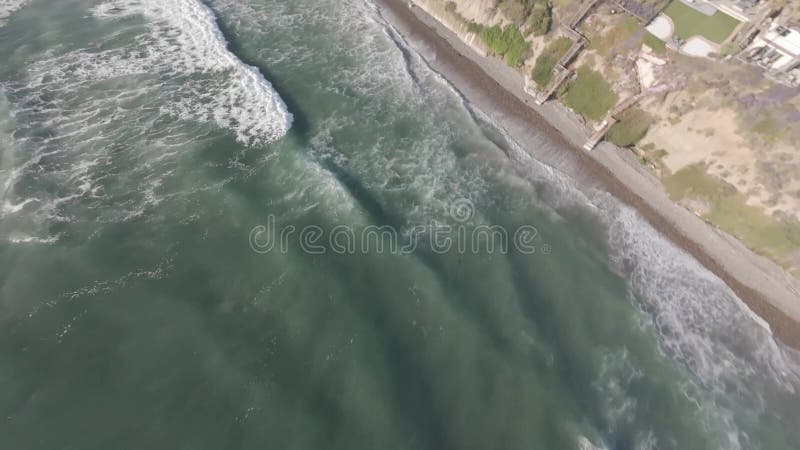 Buildings on a Cliff Overlooking the Ocean on Moonlight State Beach in ...