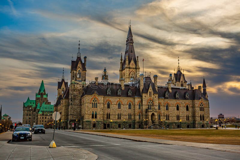 Buildings in Core of Downtown Ottawa, Ontario, Canada. Editorial Stock ...
