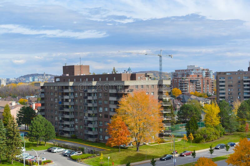 Buildings in Cote Saint-Luc Stock Photo - Image of development ...