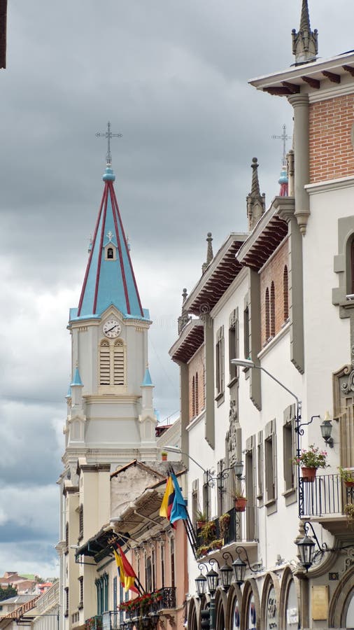 Buildings in Cuenca Old Town Editorial Photography - Image of downtown ...