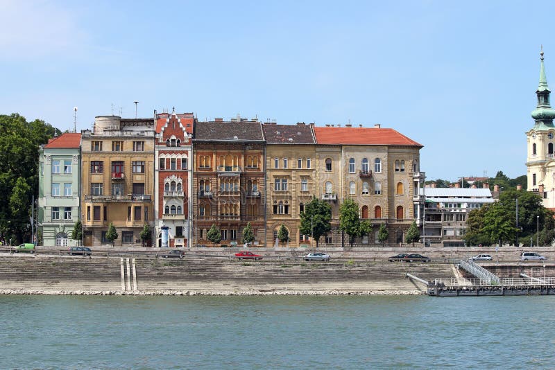 Buildings on Danube Riverside Budapest Stock Photo - Image of tower ...