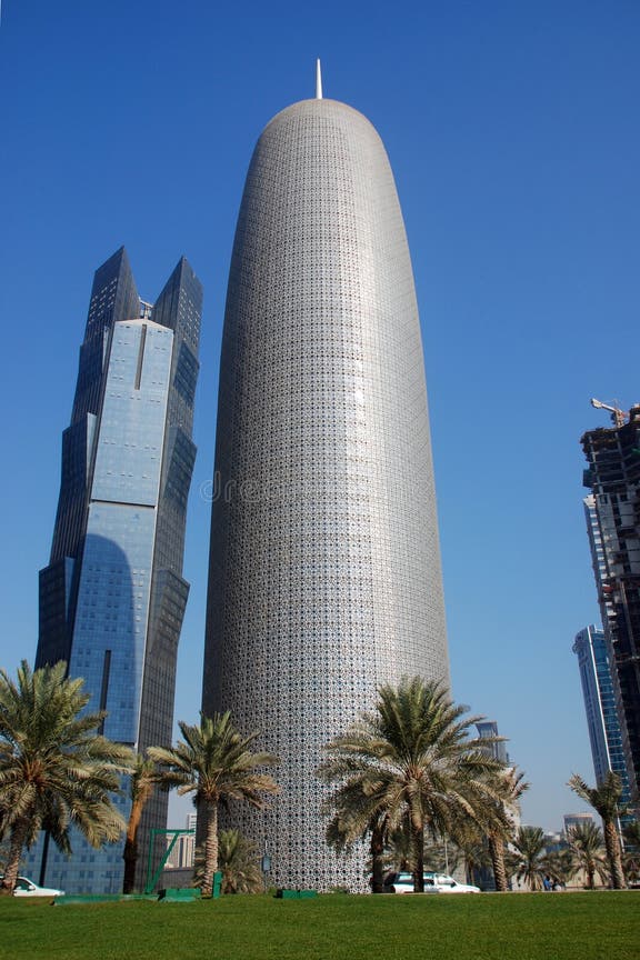 Buildings in Doha stock image. Image of treee, doha, grass - 22633607