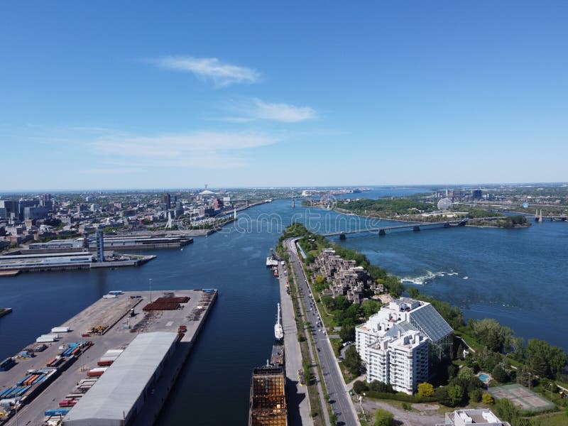 Buildings in Downtown Montreal, Canada, Stock Image - Image of drone ...