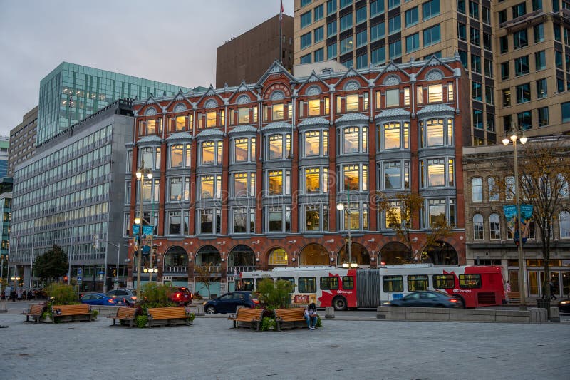 Buildings in Downtown Ottawa at Dusk Editorial Photography - Image of ...