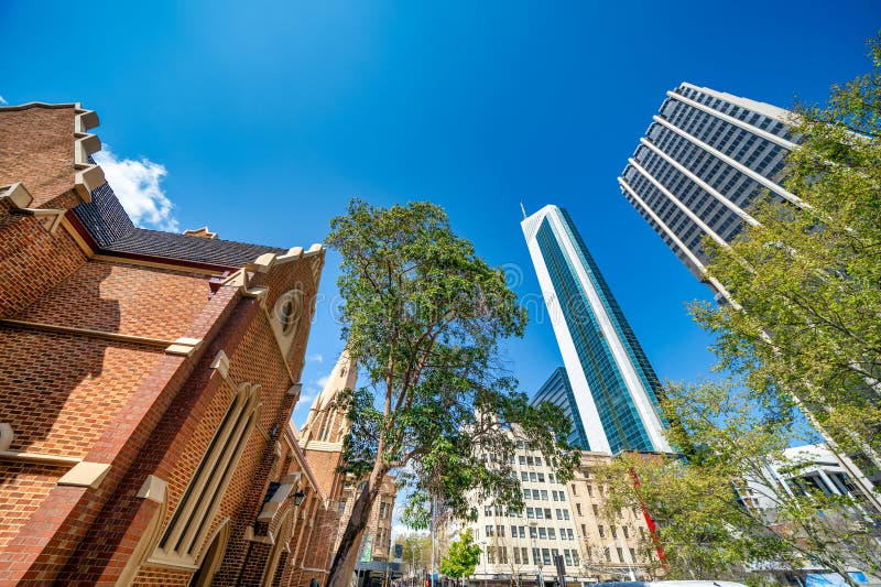 Buildings of Downtown Perth on a Sunny Day Stock Photo - Image of ...