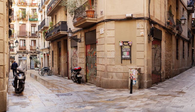 Between Buildings on Either Side of One of the Numerous Small ...