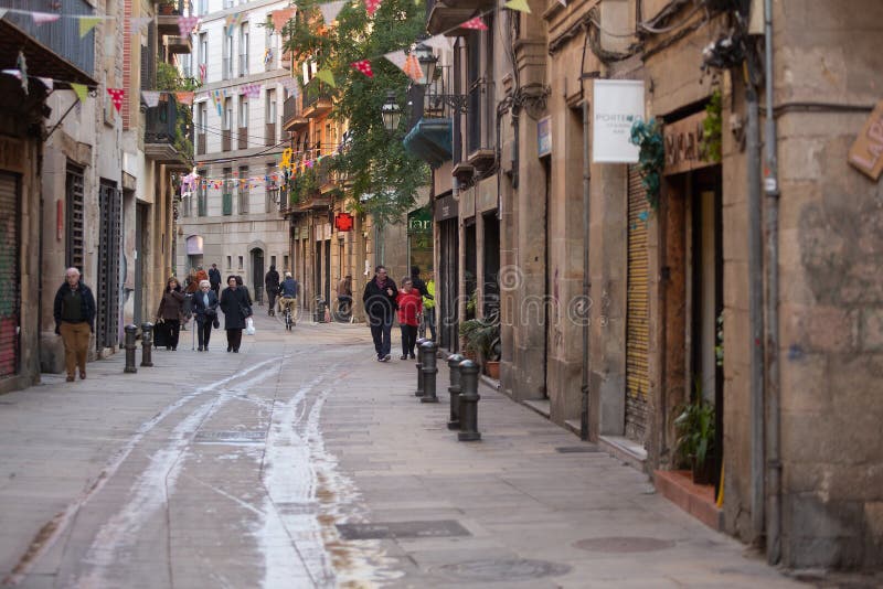 Between Buildings on Either Side of One of the Numerous Small ...