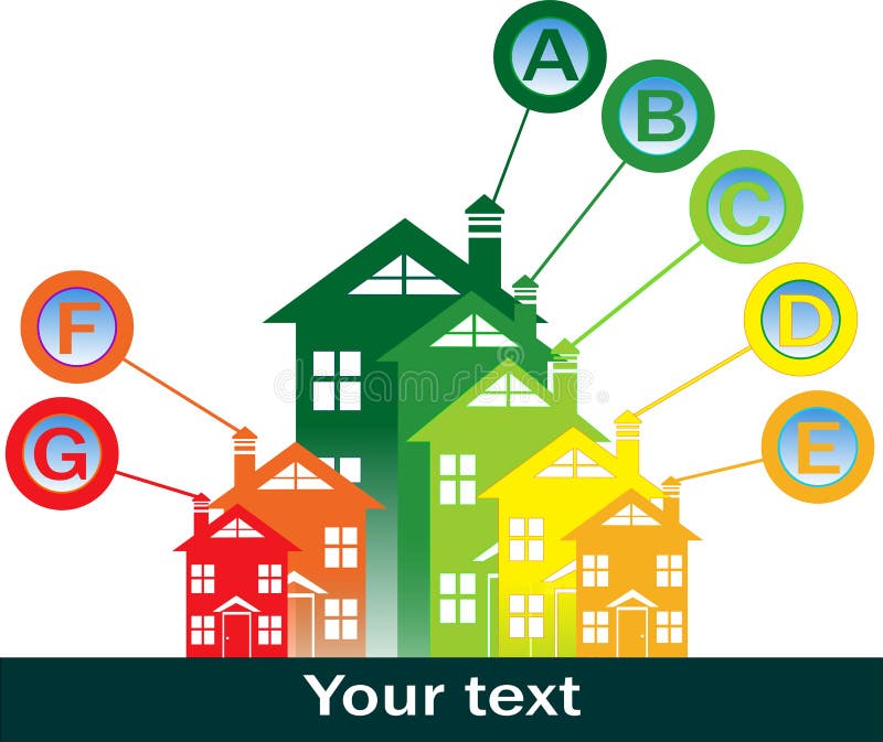 Buildings Energy Performance Stock Illustration - Illustration of house ...