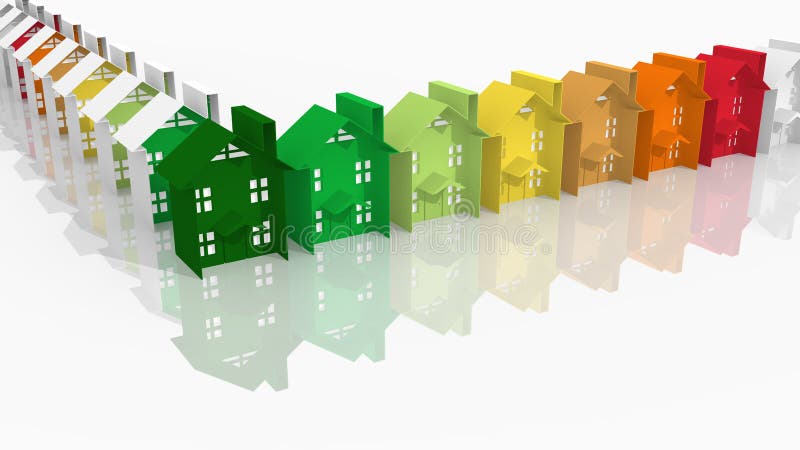 Buildings Energy Performance Stock Illustration - Illustration of graph ...