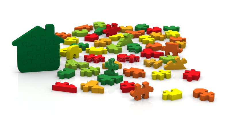 Buildings Energy Performance Puzzle Stock Illustration - Illustration ...