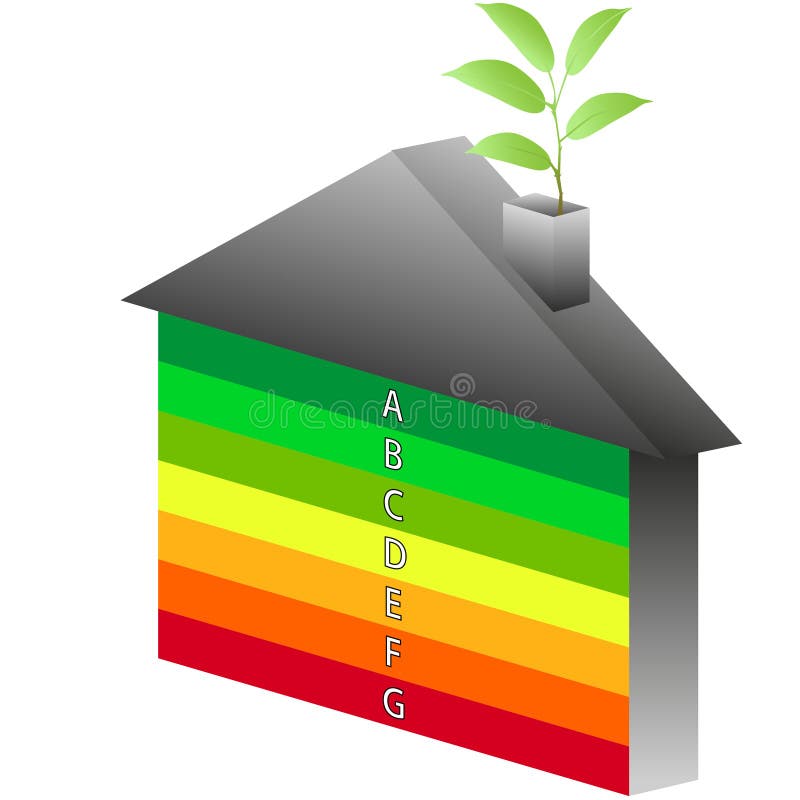 Buildings Energy Performance Scale Stock Illustration - Illustration of ...