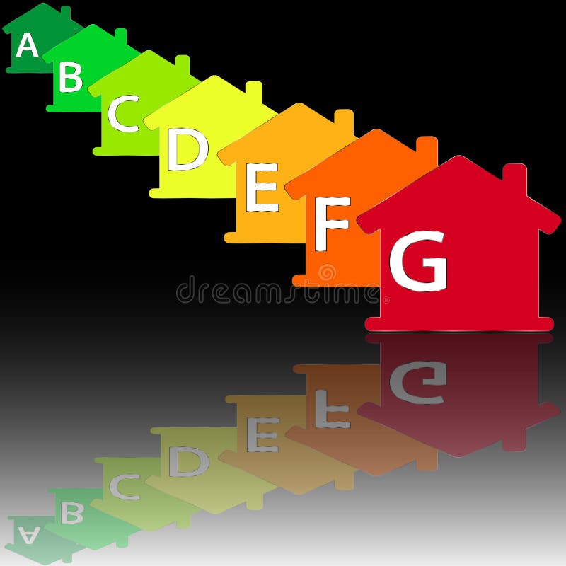 Buildings Energy Performance Scale Stock Illustration - Illustration of ...