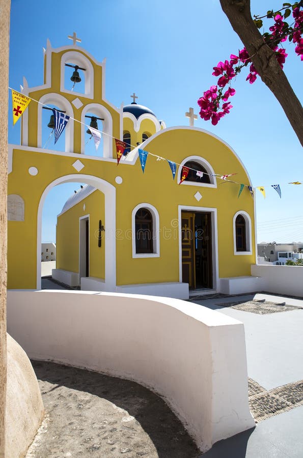 Buildings of the Folklore Museum in Fira, Santorini Editorial Stock ...