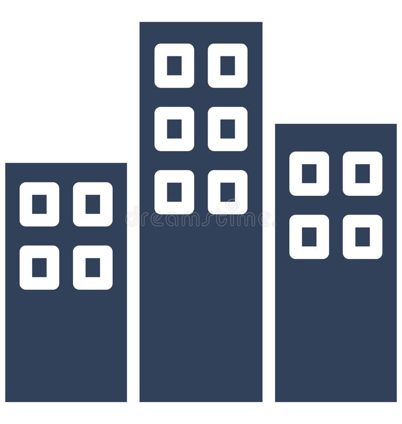 Block of Flats, Building Isolated Vector Icon Which Can Be Easily Edit ...