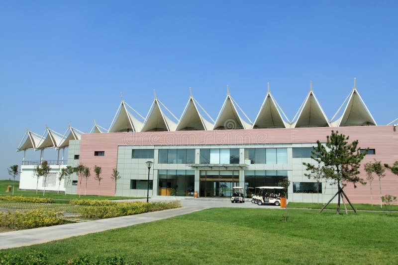 Buildings on the Golf Course Stock Image - Image of outdoor, green ...