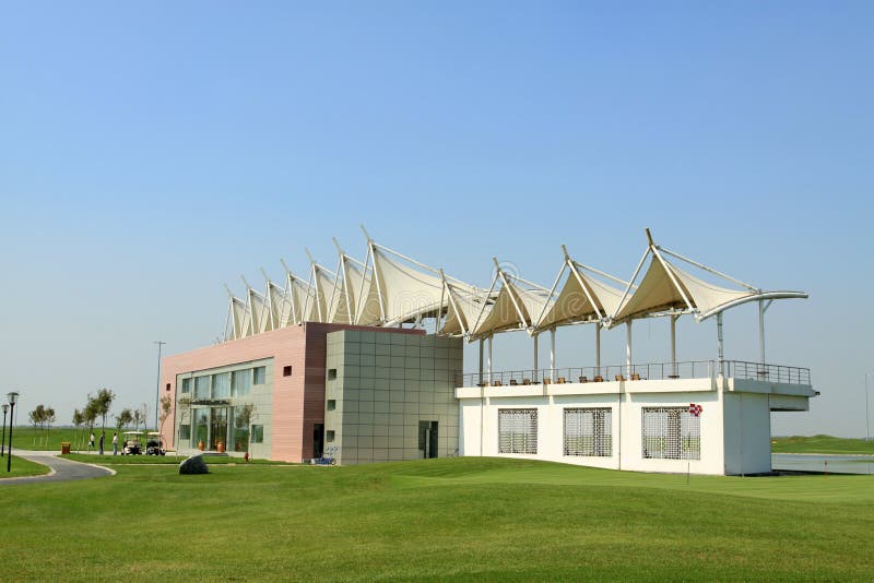 Buildings on the Golf Course Stock Image - Image of natural, shapes ...