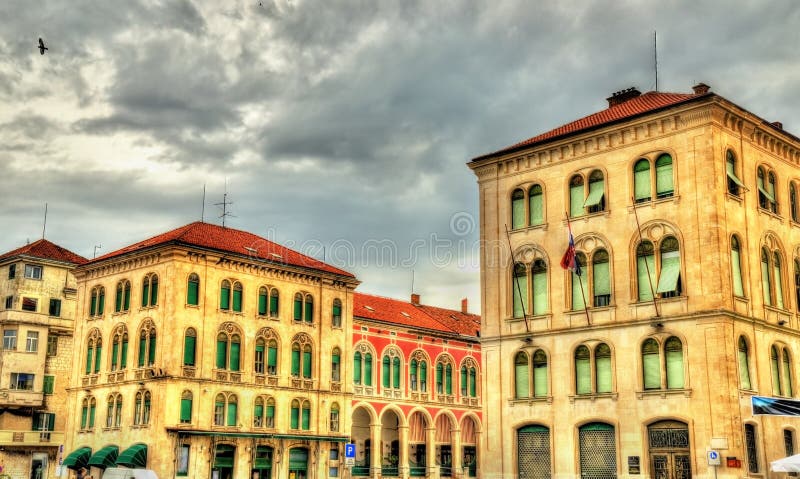 Buildings in the Historic Centre of Split Stock Image - Image of ...