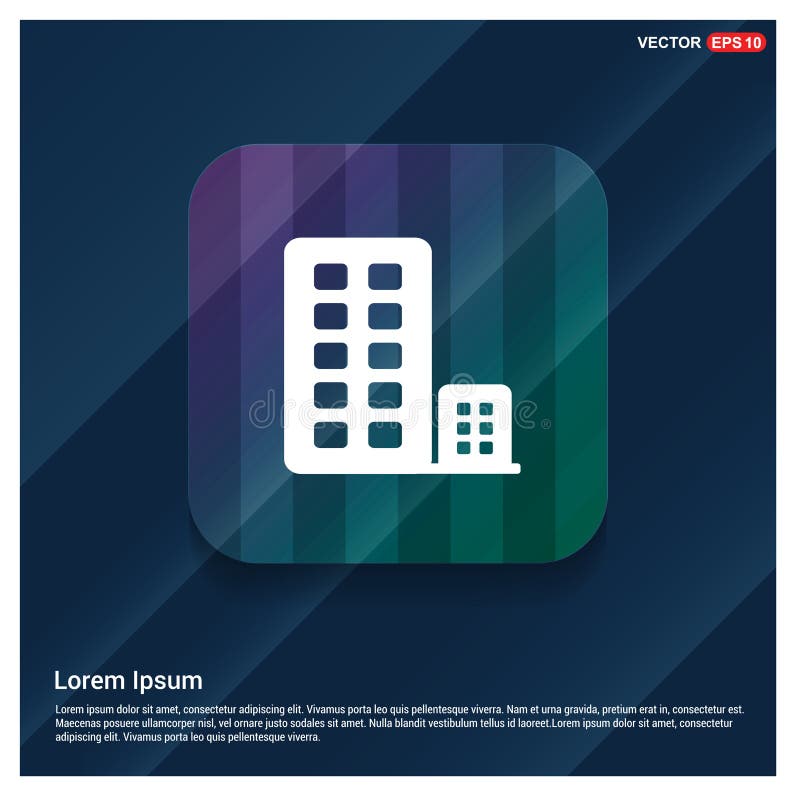 Buildings Icon stock vector. Illustration of city, button - 132430546