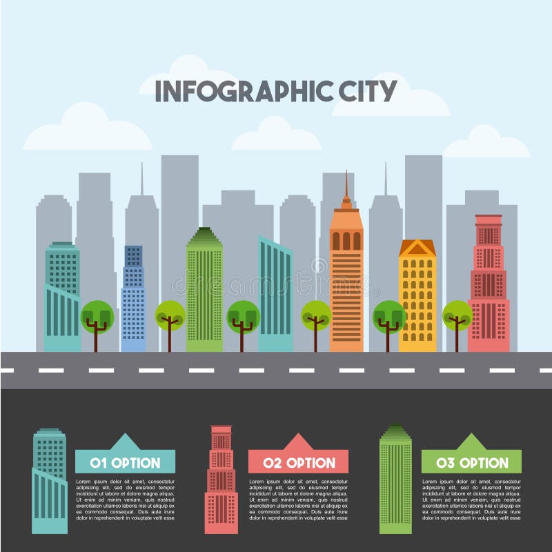 Buildings Infographic City Presentation Stock Vector - Illustration of ...