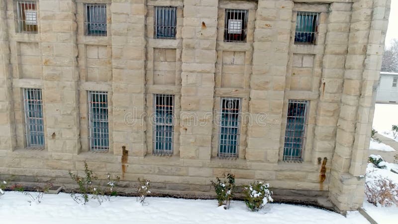 Buildings Inside the Sandstone Walls of a Historic Prison Stock Video ...
