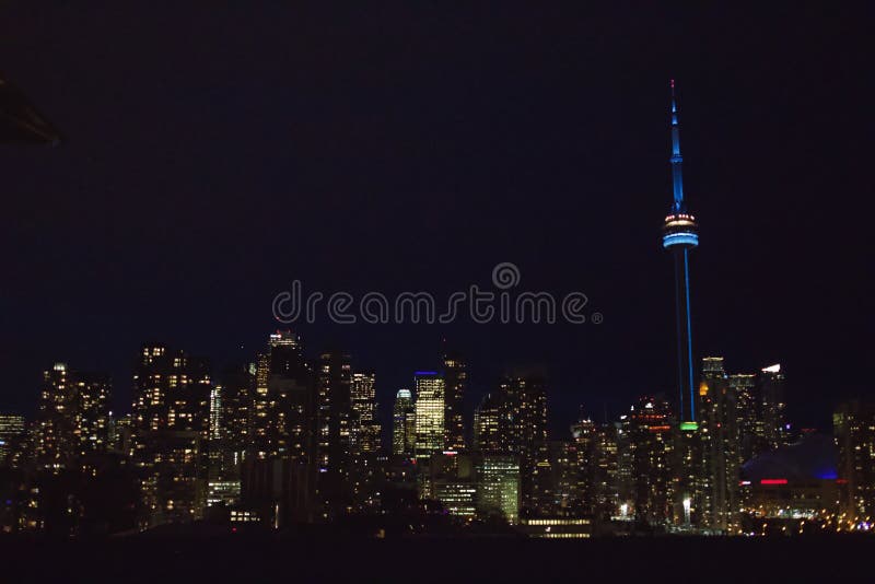 Buildings and Lights at Night Stock Photo - Image of night, light ...