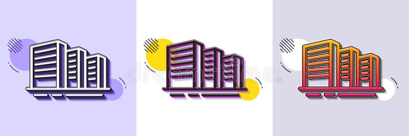 Buildings Line Icon. City Architecture Sign. Skyscraper Building ...