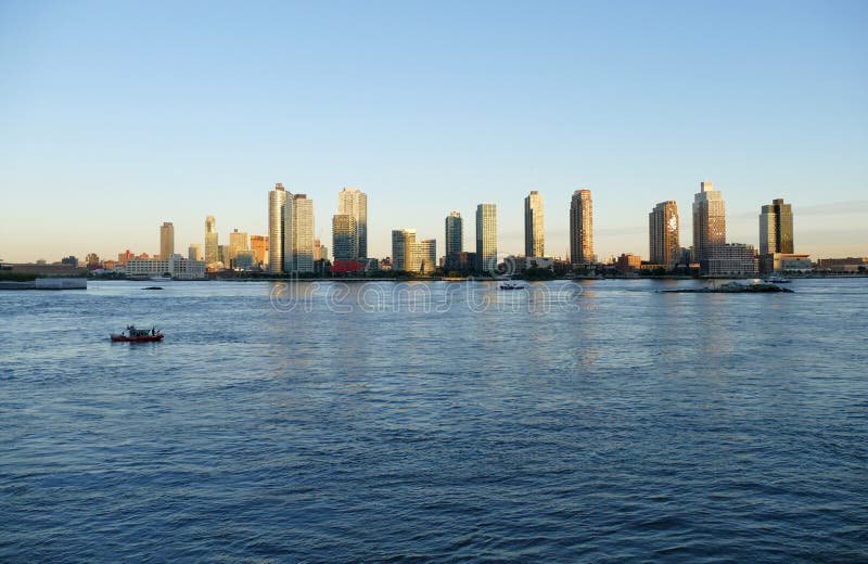 Buildings of Long Island in Front of East River Editorial Photo - Image ...