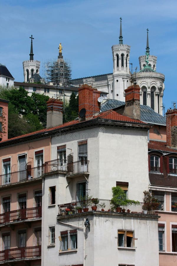 Buildings in Lyon stock photo. Image of france, cathedral - 6965474