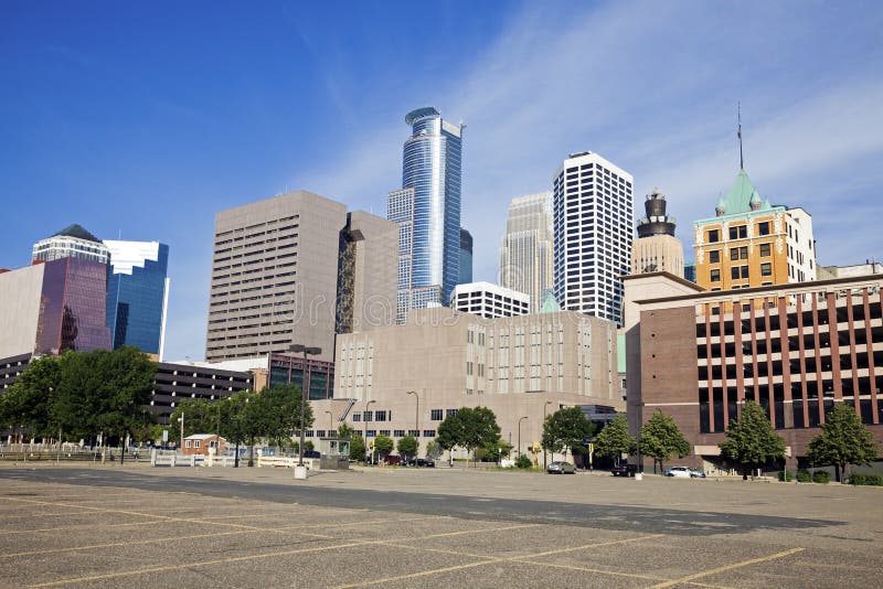 Buildings in Minneapolis stock image. Image of downtown - 15363475