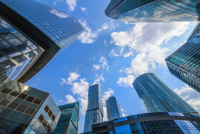 Buildings of Modern Business Center Stock Image - Image of angle ...