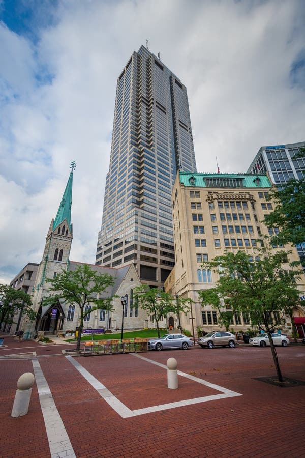 Monument Circle in Indianapolis Indiana Stock Photo - Image of landmark ...