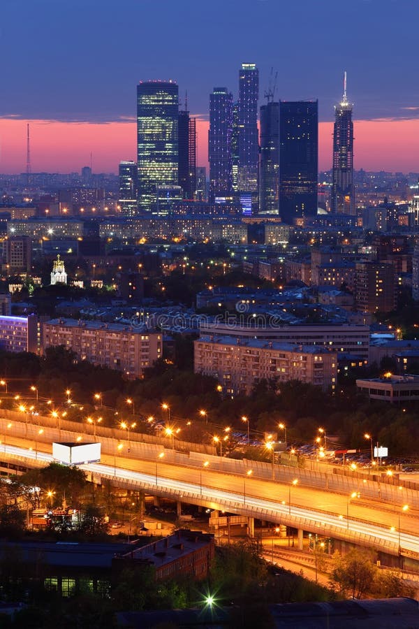 Buildings of Moscow City Complex of Skyscrapers Stock Image - Image of ...