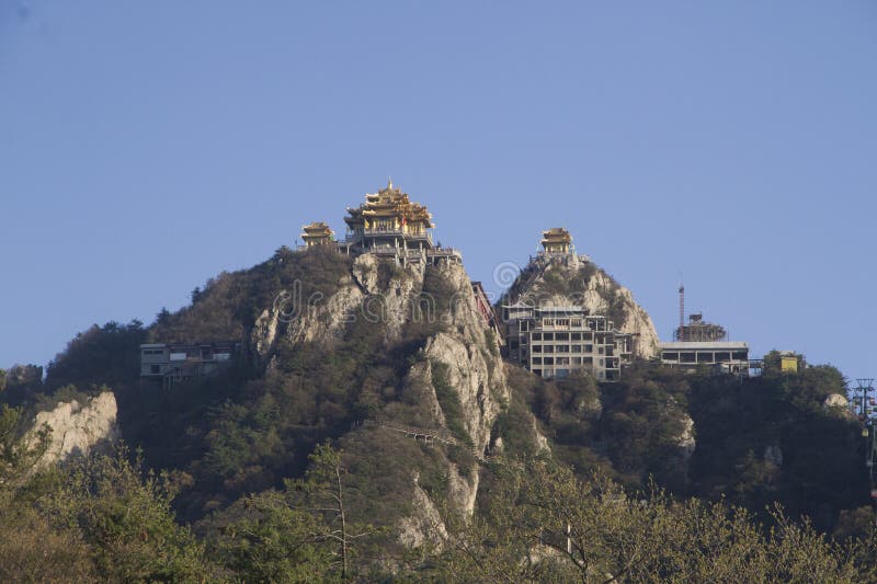 Buildings on the Mountaintop Stock Photo - Image of rock, landmark ...
