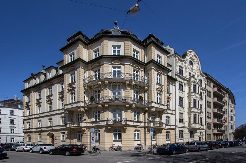 Buildings in Munich, Germany Stock Image - Image of famous, house ...