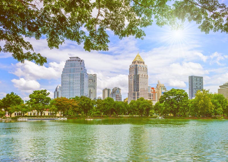 Buildings in nature stock image. Image of blue, city - 43849637