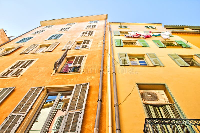 Buildings in Nice, French Riviera Stock Image - Image of picturesque ...