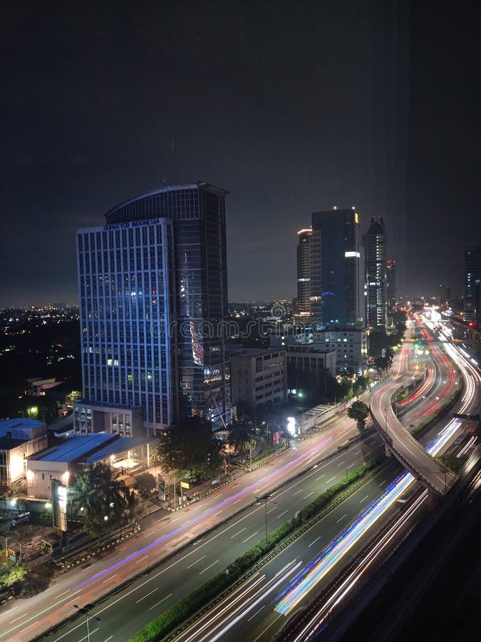 Buildings at Night Jakarta City Editorial Photo - Image of metropolis ...