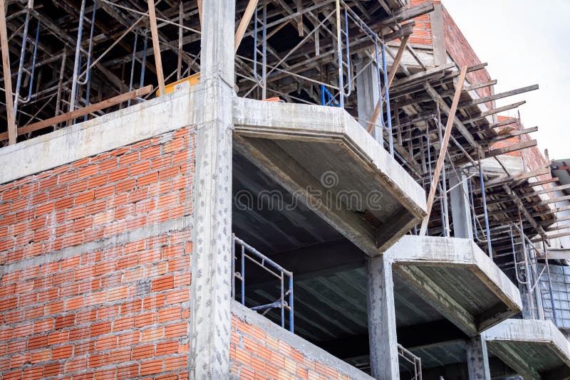Buildings are Not Finished yet Stock Photo - Image of blue, city: 96104262