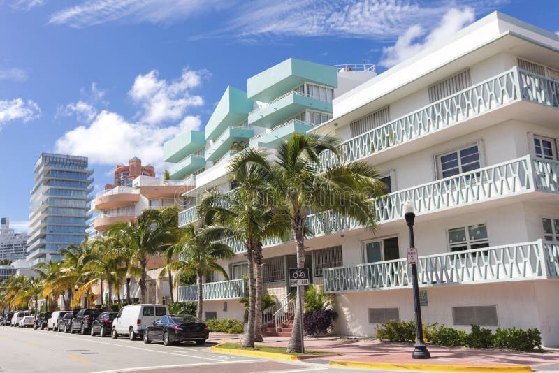 Buildings in Ocean Drive. Miami Beach Stock Photo - Image of florida ...