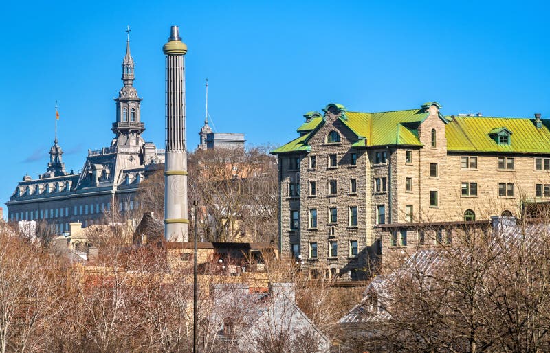 Buildings in the Old Town of Quebec City, Canada Stock Photo - Image of ...