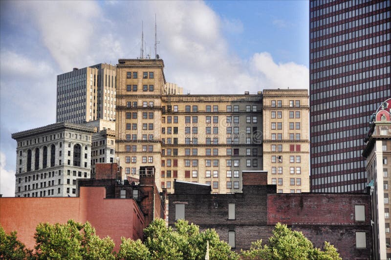 Downtown Pittsburgh Market Square Corner Editorial Stock Photo - Image ...