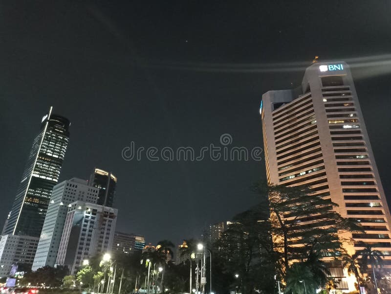 Buildings with Quiet Situation Under Dark Sky Editorial Image - Image ...