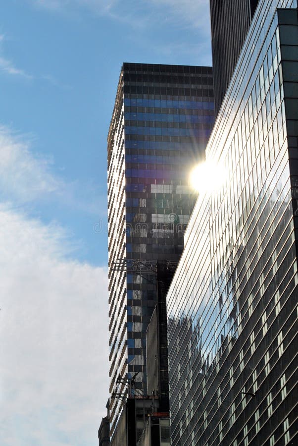 Buildings Reflecting the Sunlight Stock Photo - Image of architecture ...