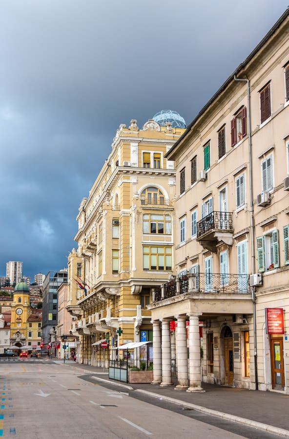 Buildings in Rijeka, Croatia Stock Photo - Image of port, croatian ...