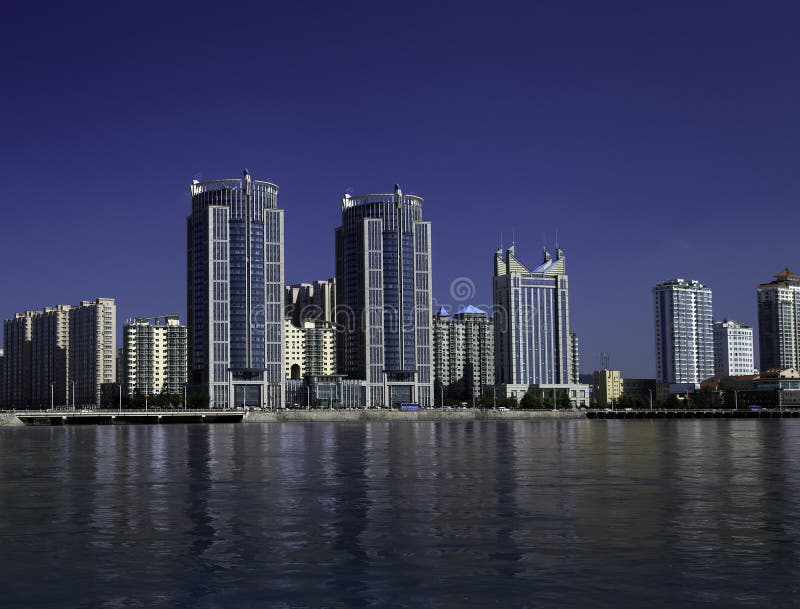 Buildings at river side stock image. Image of landscape - 33931831